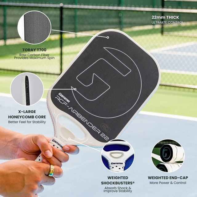 GAMMA Airbender 22 Pickleball Paddle - Gamma Sports